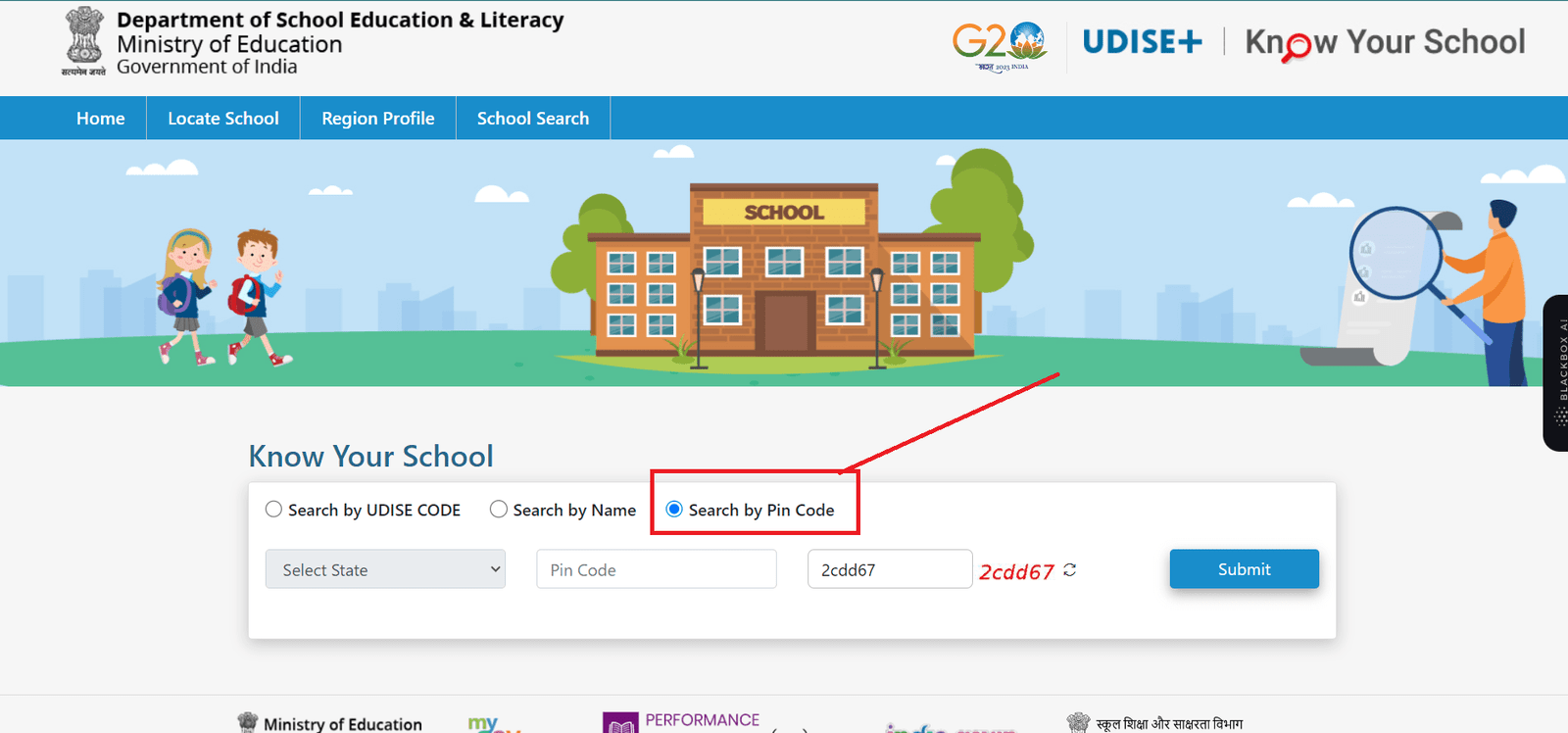 How to Search UDISE Code using Pincode and find your school Details ...